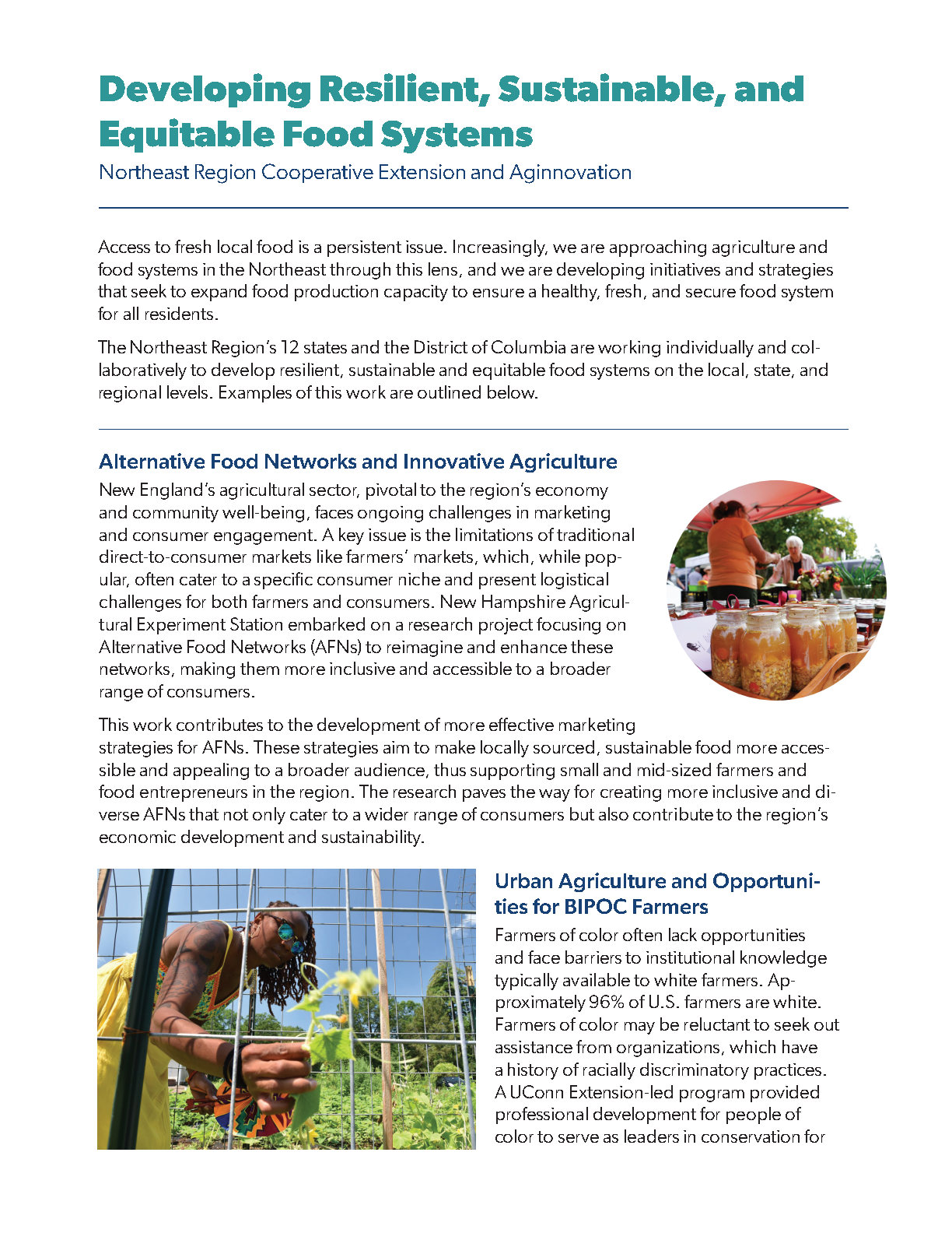 Northeast Extension and AgInnovation work together to develop resilient ...